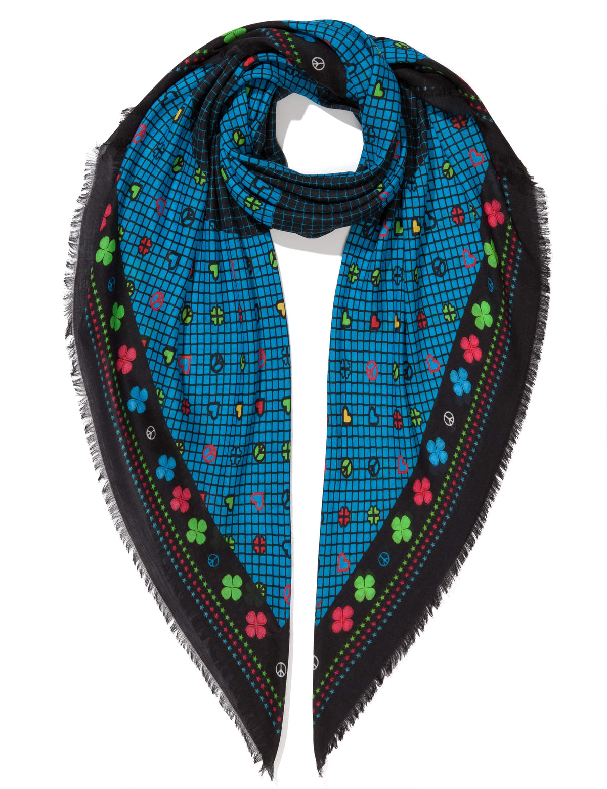 Scarf Peace Print | Blue | by VASSILISA